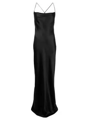 SAINT LAURENT Saint Laurent Spaghetti Strap Open Back Maxi Dress