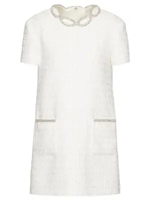 VALENTINO Valentino Embroidered Tweed Short Dress