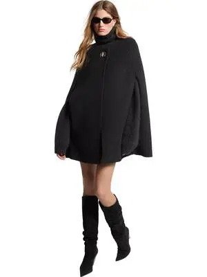 MICHAEL KORS Wool Blend Cape In - Size Xxs By