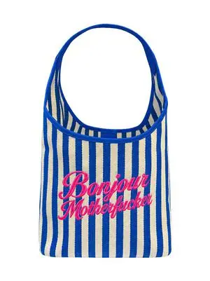 LILLY LOVES Embroidered Tote Bag - Blue