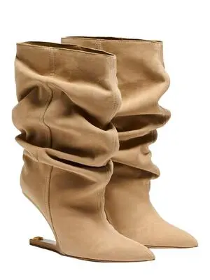 BALMAIN Balmain "No Wedge" Suede Ankle Boots