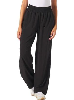 GLYDER GLYDER Sydney Wide-Leg Stretch Woven Pants Black