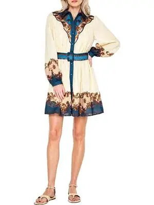 CIEBON CIEBON Teya Long Sleeve Belted Shirtdress