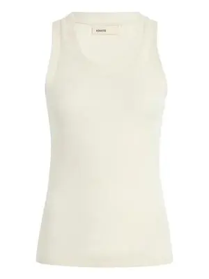 Khaite Khaite Isha Sleeveless Ribbed Top White