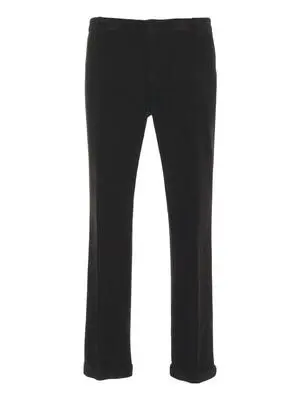 DONDUP Dondup Regular Fit Velvet Trousers Black