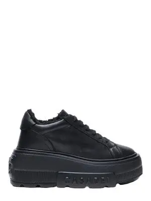 CASADEI Casadei Round Toe Platform Sneakers With Fleece Lined Collar