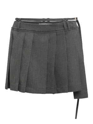 ACNE STUDIOS Acne Studios Pleated Wool Blend Mini Skirt