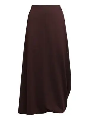 LEMAIRE Silk Viscose Interlock Twisted Hem Skirt - Black