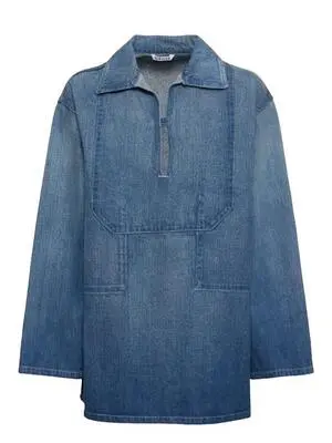 AURALEE Collared Denim Shirt