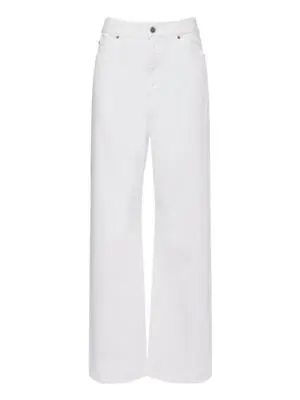 VALENTINO Valentino High-Waisted Wide-Leg Jeans With Printed Back Panel