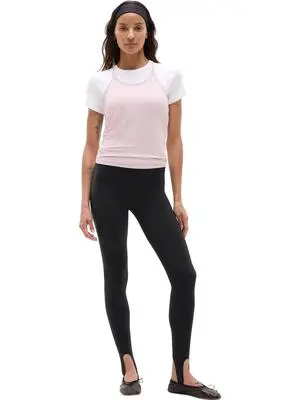 Athleta Transcend High Rise Stirrup Legging - Black