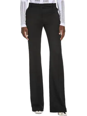 Alexander McQueen Wool Barathea Bootcut Leg Pants - Black
