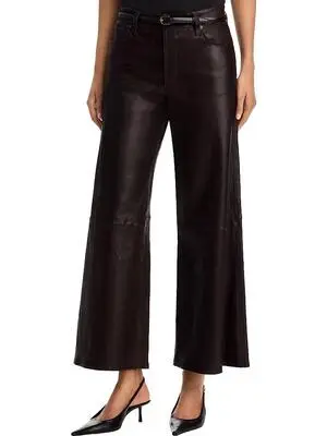 FRAME The Leather High Rise Swing Jeans - Truffle