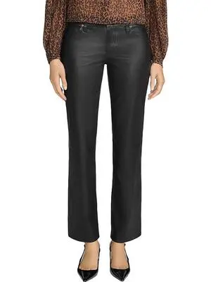 FRAME Frame Leather Mid Rise Ankle Cigarette Jeans