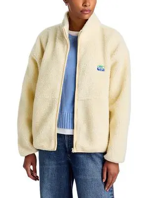 American Vintage American Vintage Fleece Zip-Up Jacket Ecru