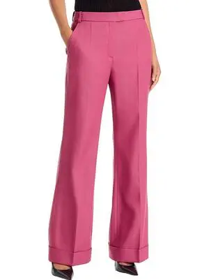 BOSS Talia Flare Trousers - Open Red