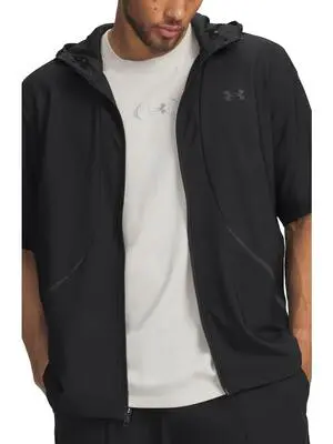 Under Armour Unstoppable Short Sleeve Full Zip Hoodie - Black// Black