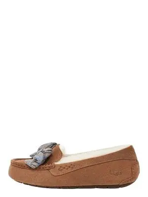 UGG Ansley Plaid Bow Moccasins - Chestnut