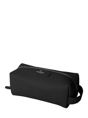 HARBER LONDON Carry All Pouch In Premium Full Grain Leather - Black
