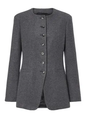 Max Mara Cashmere Bouclé Jacket - Grey