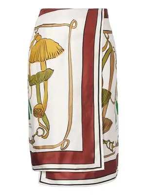 Dorothee Schumacher Cosmic Funghi Printed Silk Twill Wrap Skirt - Multicoloured