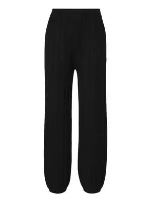 ERES Longitude Knitted Cotton-blend Balloon Pants - Black