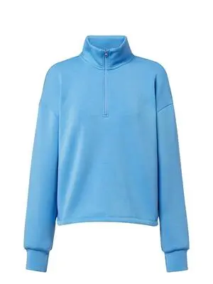 Varley Sian Cropped Jersey Sweatshirt - Blue