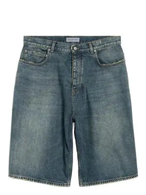 Balenciaga Denim Bermuda Shorts - Blue