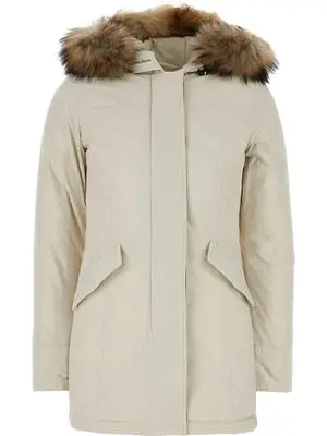 Woolrich Arctic Parka With Fur Trim - White