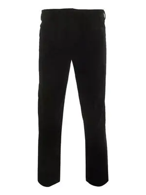 Giorgio Armani Velvet Regular-fit Trousers - Black