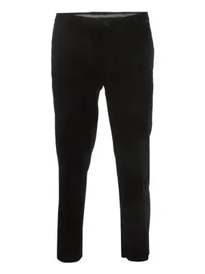 Giorgio Armani Velvet Regular-fit Trousers - Black