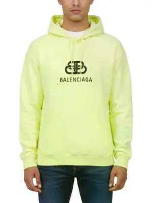 Balenciaga Logo-print Cotton Hoodie - Yellow