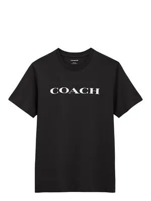 COACH Organic Cotton T-shirt With Logo - Black