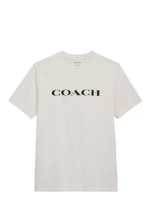 COACH Organic Cotton T-shirt With Logo - White