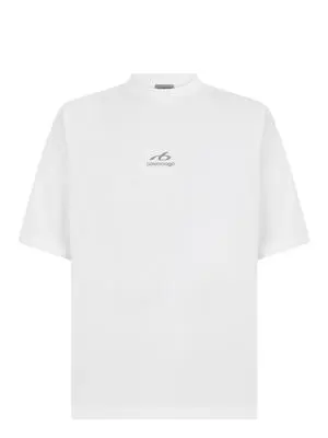 Balenciaga Cotton Logo T-shirt - White