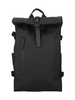 Rains Rains Waterproof Roll Top Backpack Nero