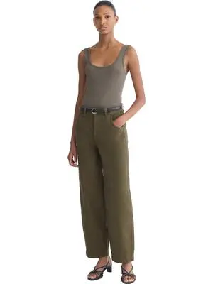 Everlane Everlane Utility Twill Barrel Pant Olive Night