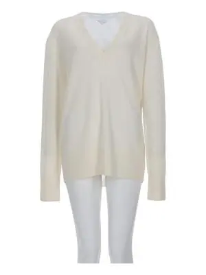 TOTEME TOTEME Cashmere V-Neck Sweater Ivory