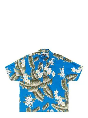 StÜssy Hawaiian Floral Ss Shirt - Blue