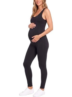 Motherhood Maternity Sleeveless Scoop Neck Unitard - Black