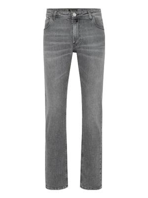 BILLIONAIRE Elaphe Detail Super Straight Cut Jeans - Grey