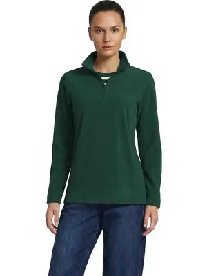 LANDS' END LANDS' END Fleece Quarter Zip Pullover Pine