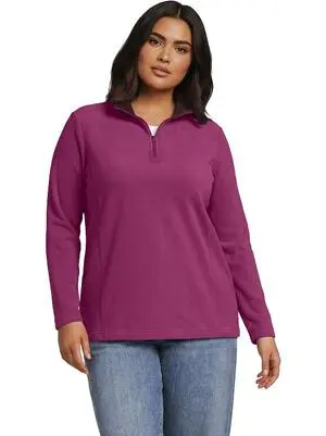 LANDS' END LANDS' END Fleece Pullover Light Raspberry/burgundy