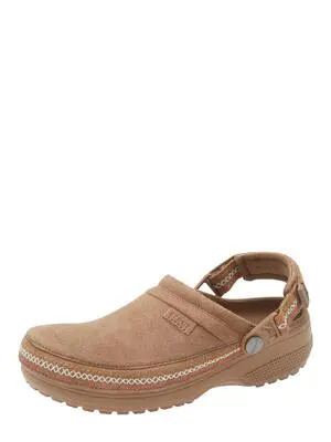 CROCS Classic Crafted Faux Suede Stitch Clog - Sepia