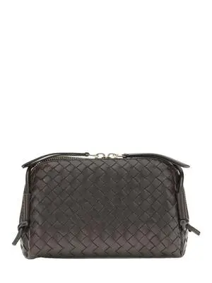 Bottega Veneta Bottega Veneta Concert Handle Clutch Bag In Intrecciato Piccolo Leather Black