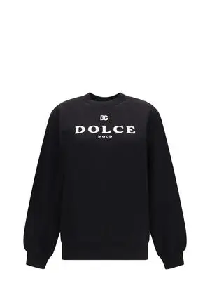 Dolce & Gabbana Cotton Logo Crewneck Sweatshirt - Black