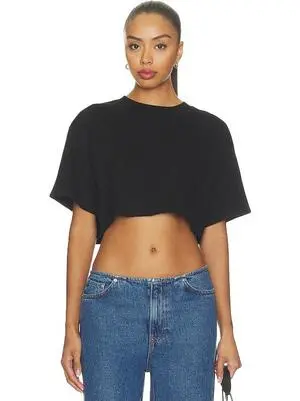 RE/DONE 90s Cropped Easy Tee - Black