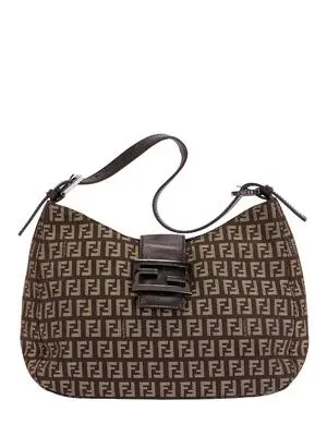Fendi Zucchino Hobo Bag - Brown