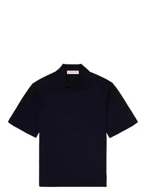 Orlebar Brown Raffertie Merino Wool Polo Shirt - Blue