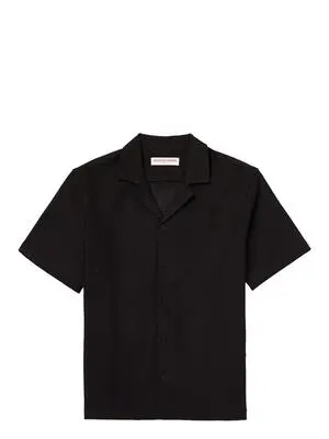 Orlebar Brown Maitan Camp-collar Cotton Shirt - Brown